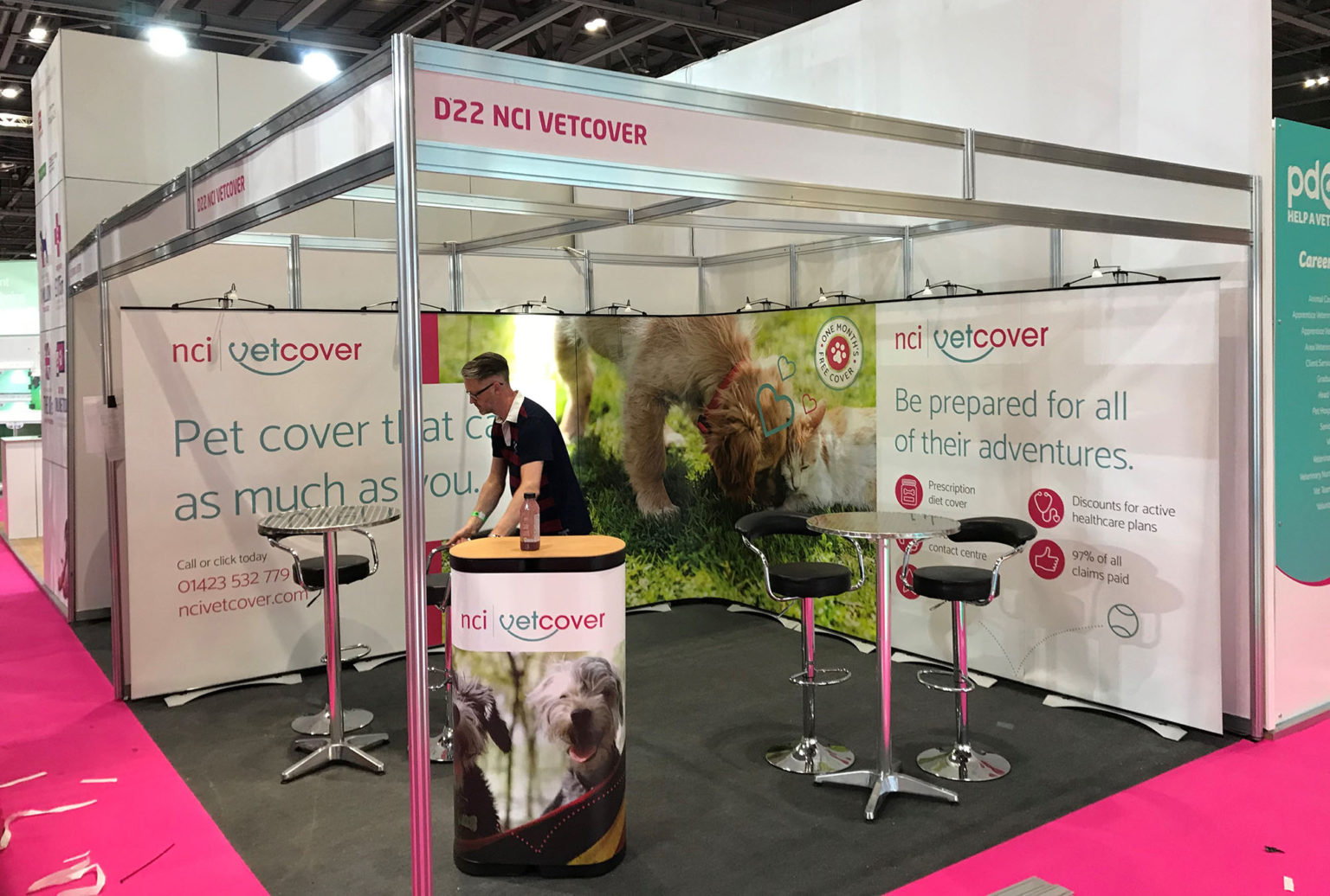NCI-vet-cover-vet-show-exhibition-stand - De-Signs Harrogate