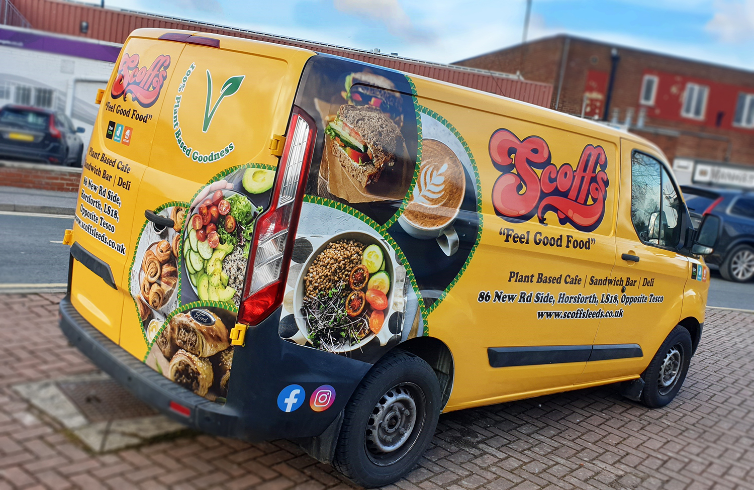 Scoffs van full wrap graphics - De-Signs Harrogate