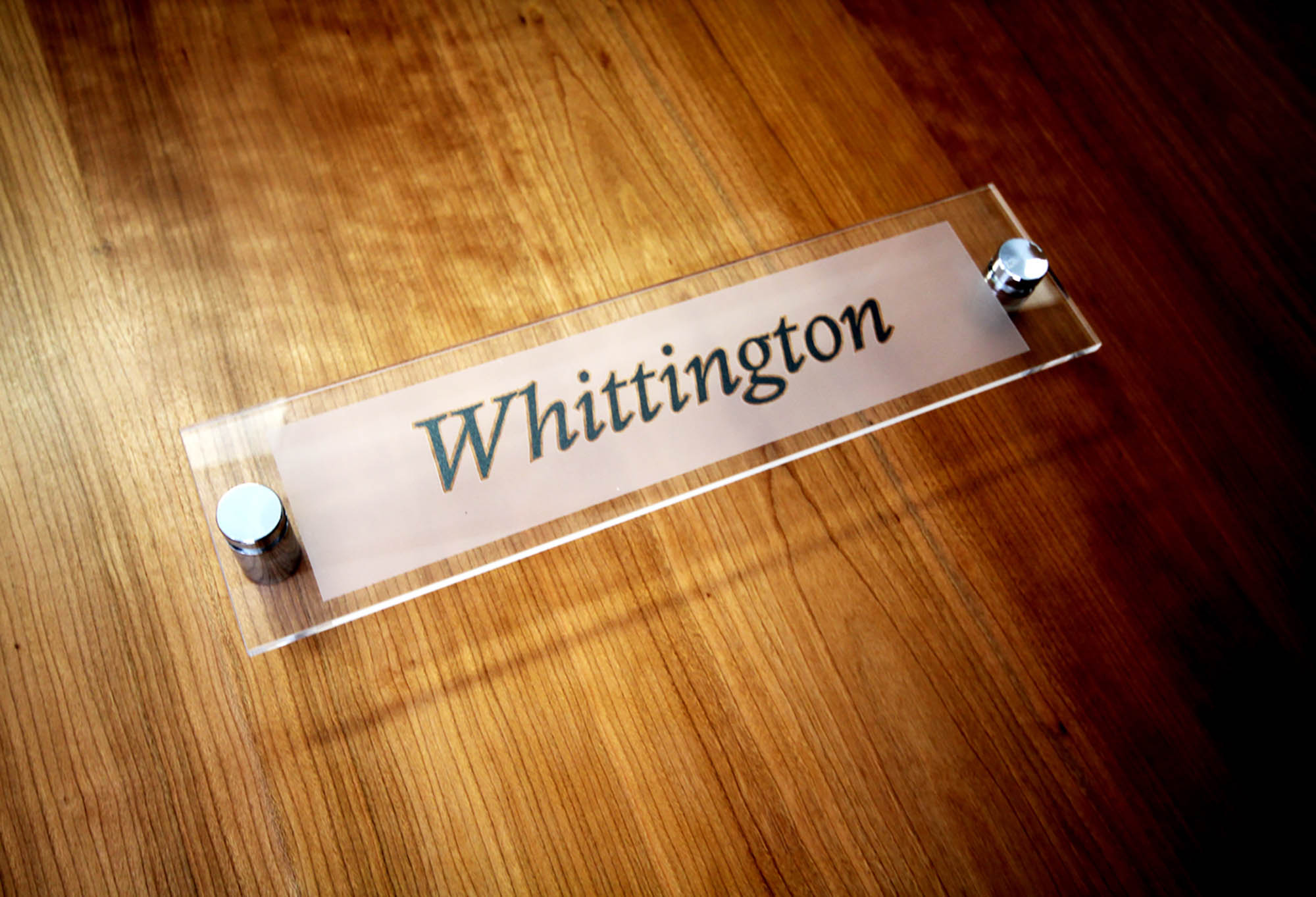 Acrylic door sign - De-Signs Harrogate