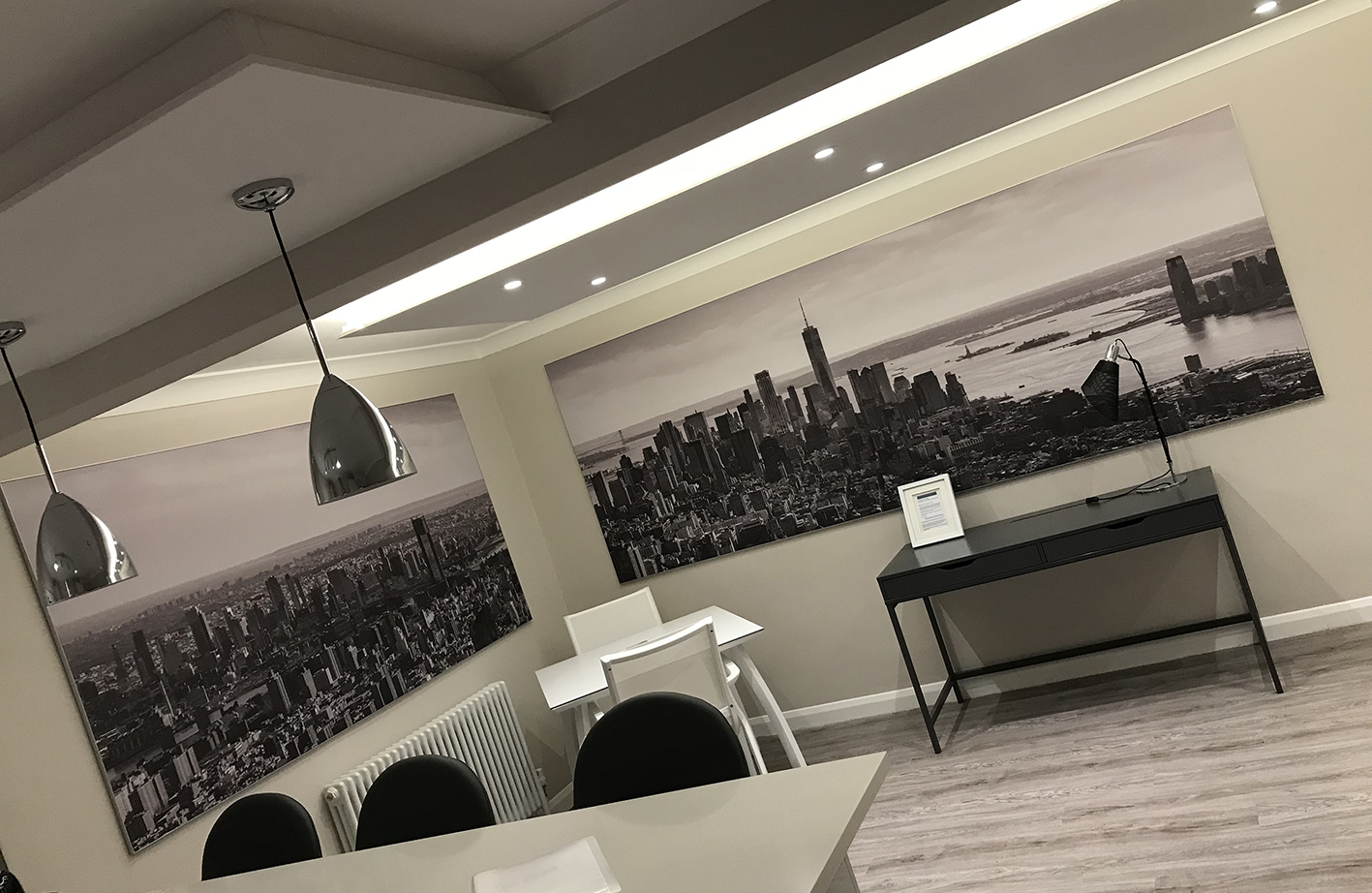 Internal fabric frame signs kitchen New York - De-Signs Harrogate