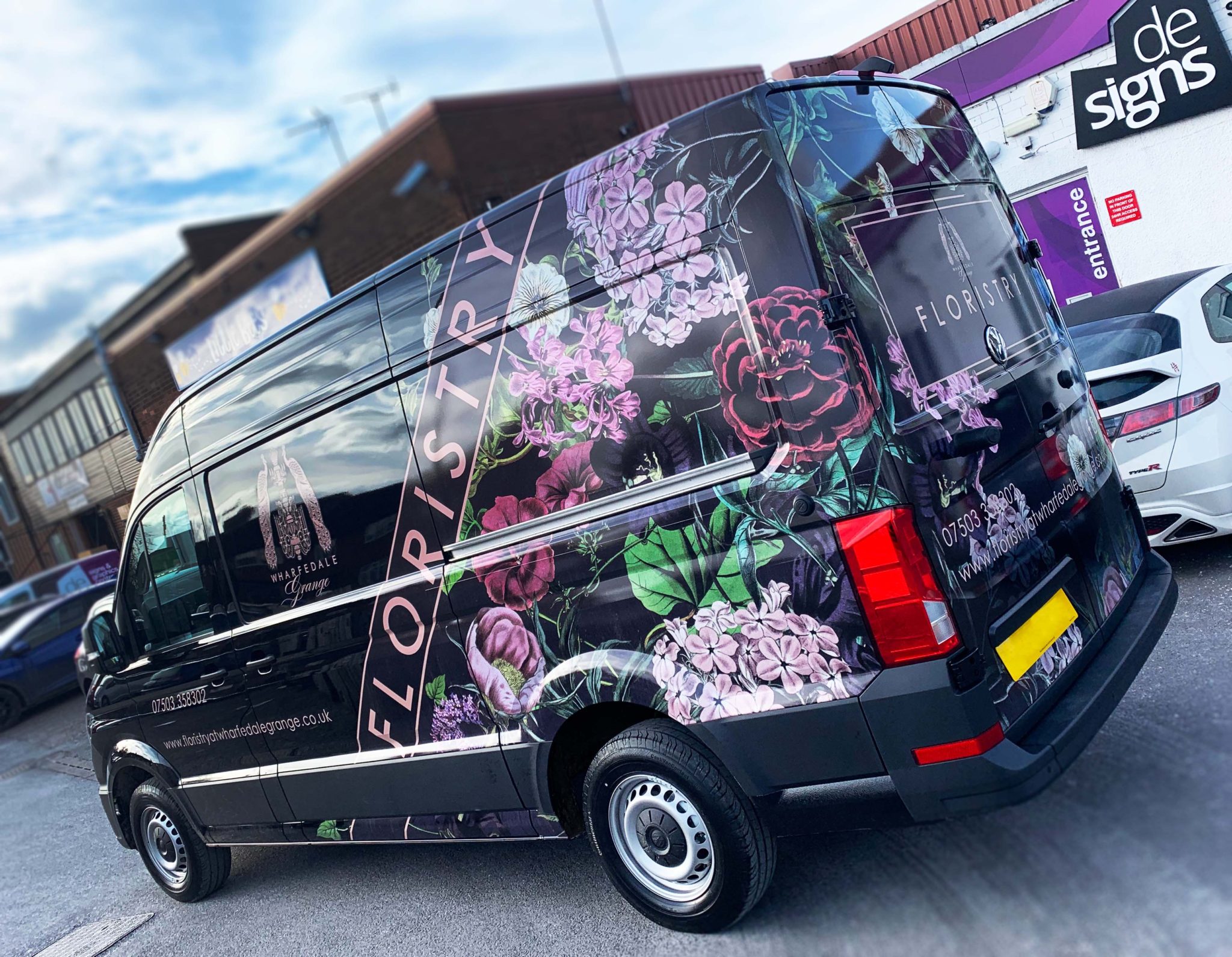 Wharfedale Floristry Part Wrap Van Graphics - De-Signs Harrogate